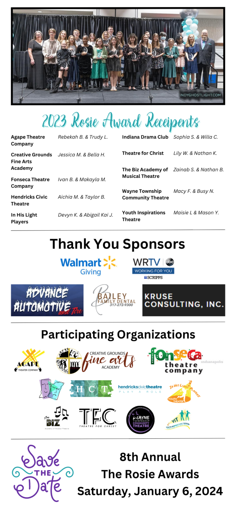2023 Rosie Awards | The Melanie and Rosalie Albright Foundation, Inc.